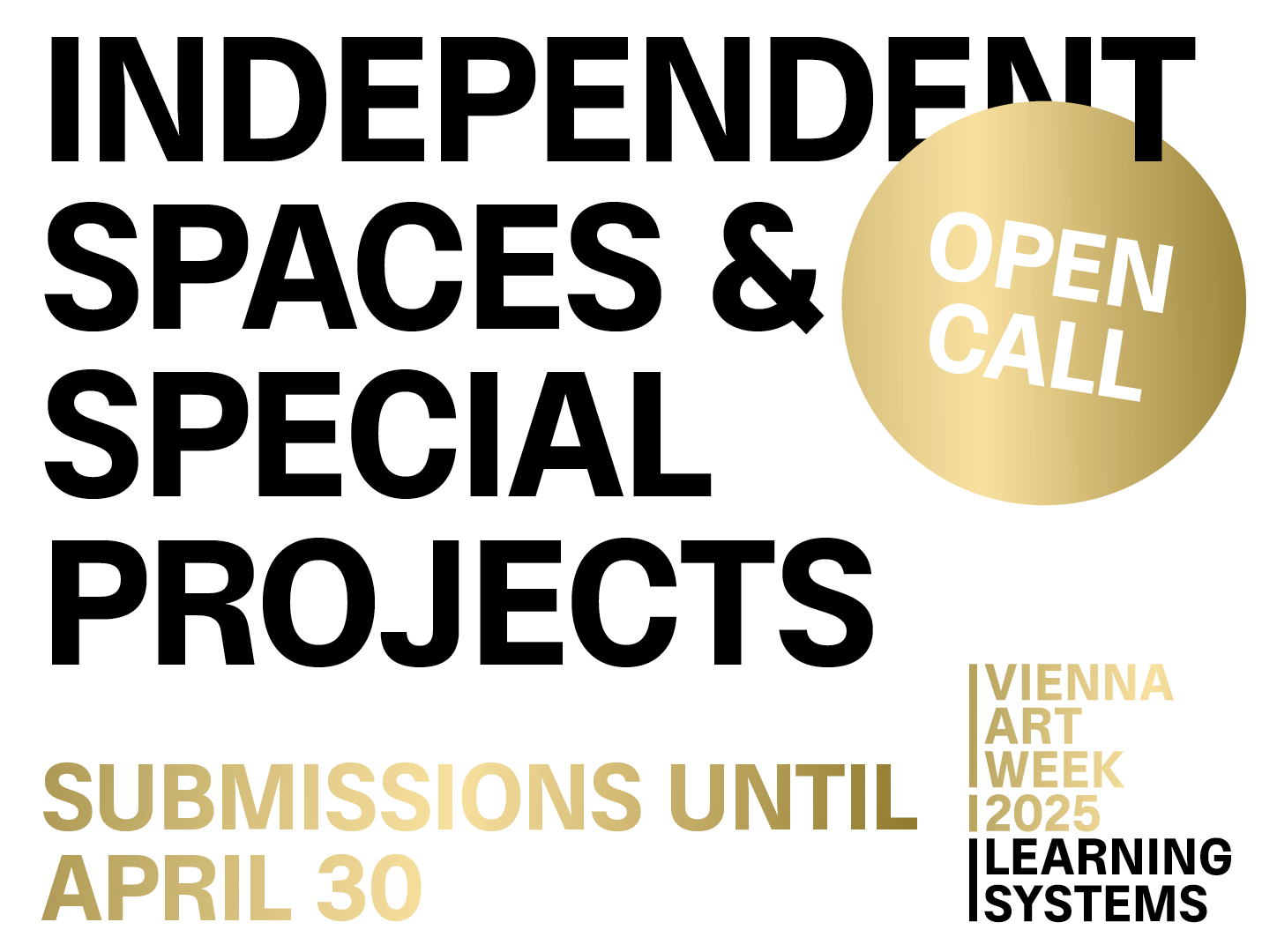 OPEN CALL: INDEPENDENT SPACES & SPECIAL PROJECTS 2025 | Vienna Art Week ...